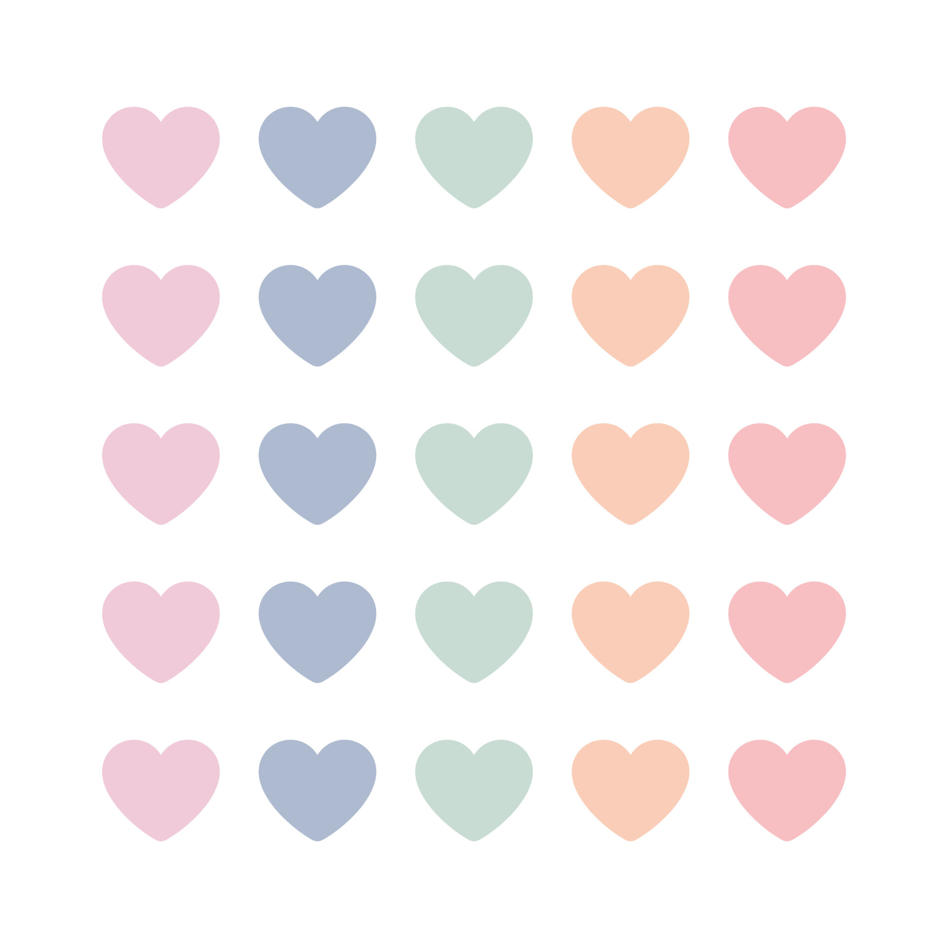 Cadeaustickers multicolor hearts op rol | CollectivWarehouse