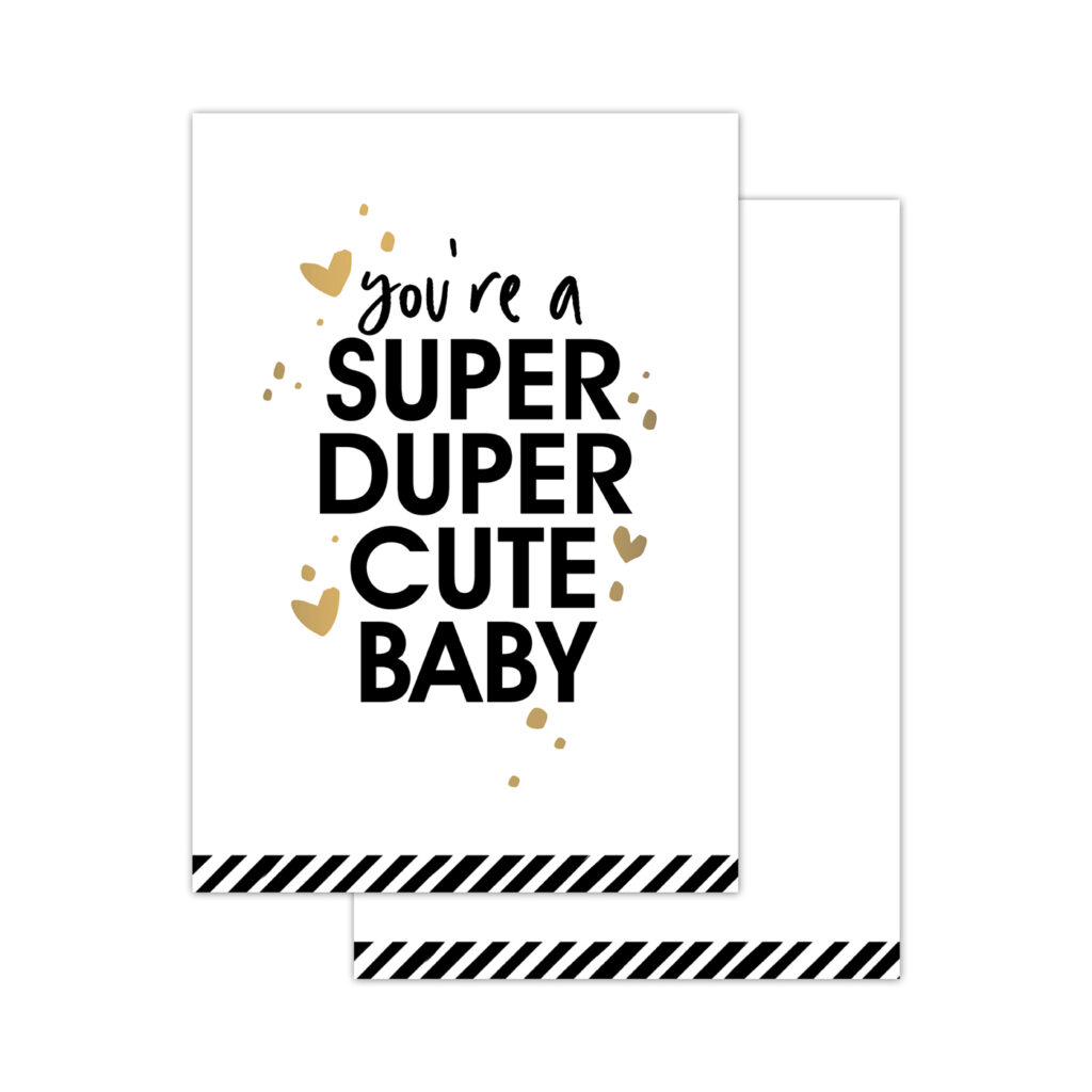 Super Duper Cute Baby - Baby minikaartjes | CollectivWarehouse